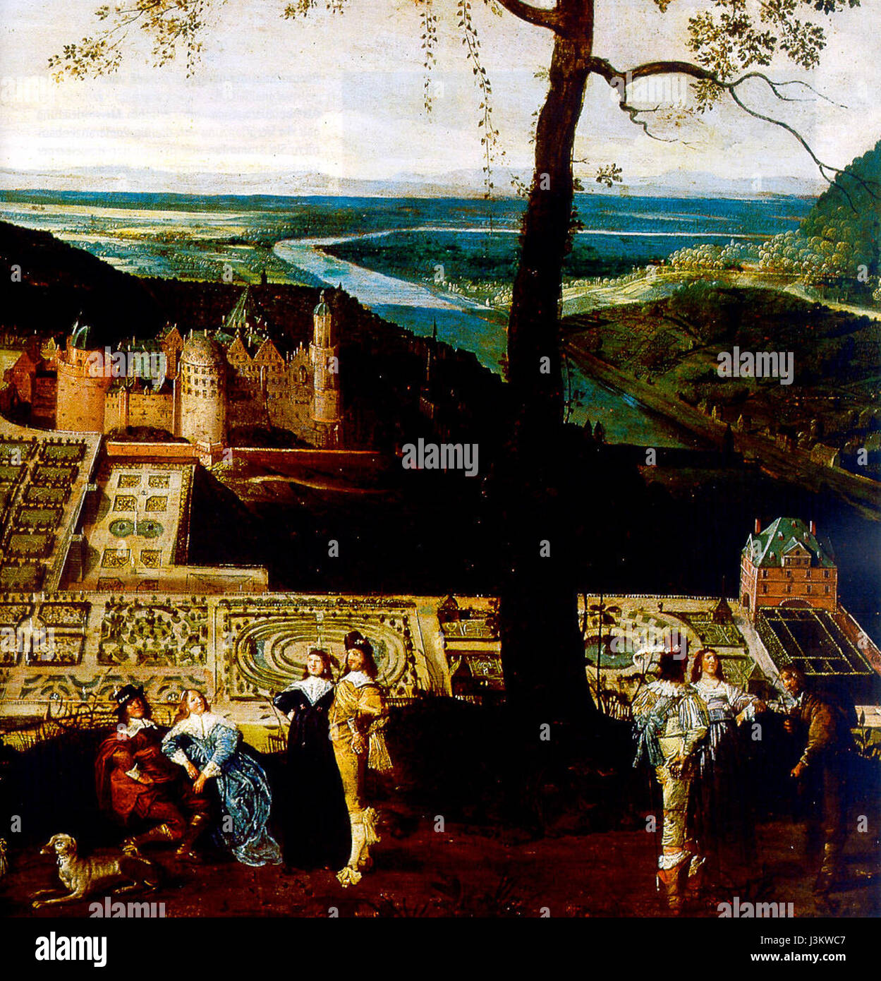 Hortus Palatinus Heidelberg von Theodor Verhas (Ausschnitt Stock Photo ...