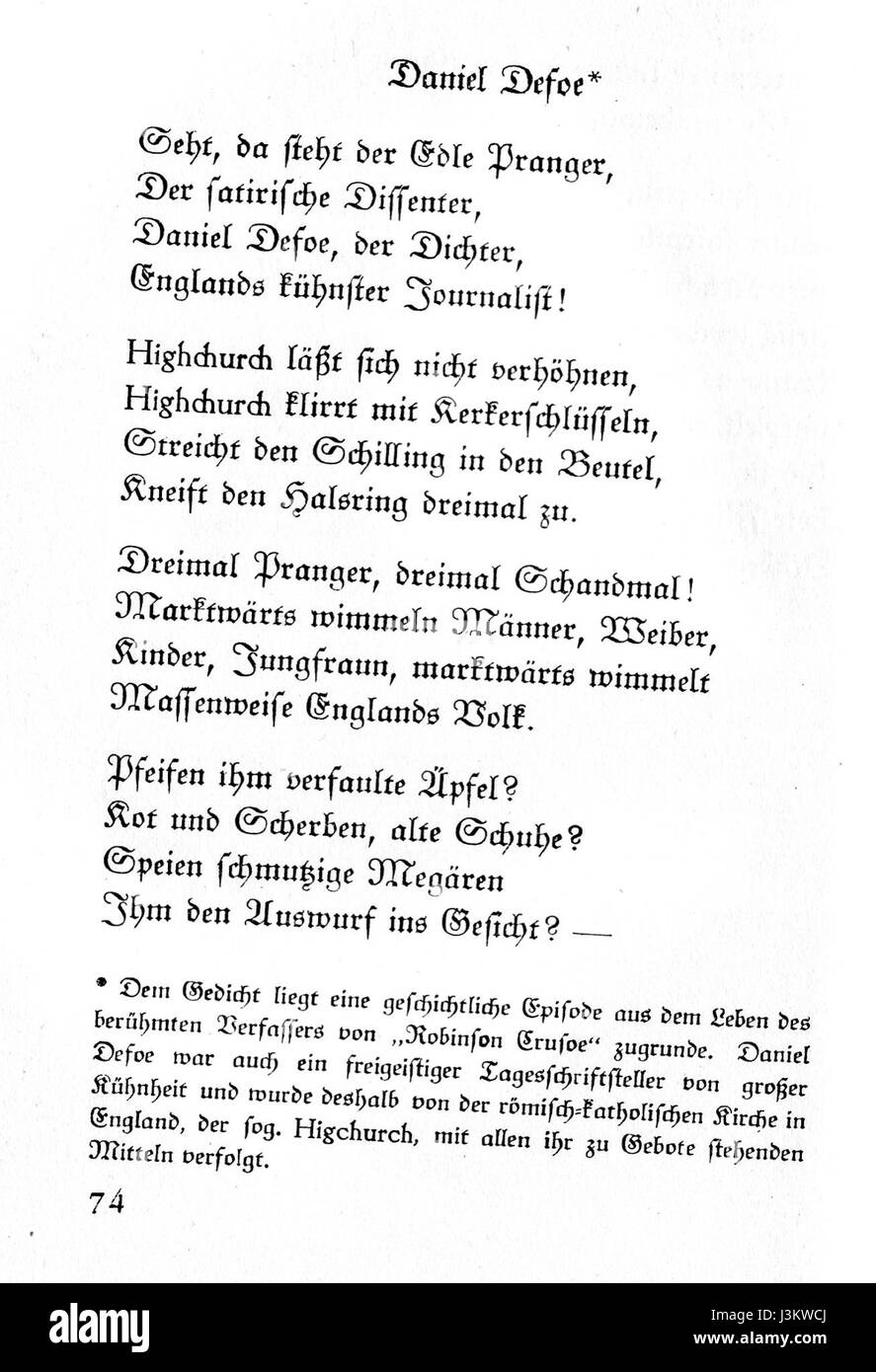 Daniel Defoe, the famous English writer, is known for his novels such ...