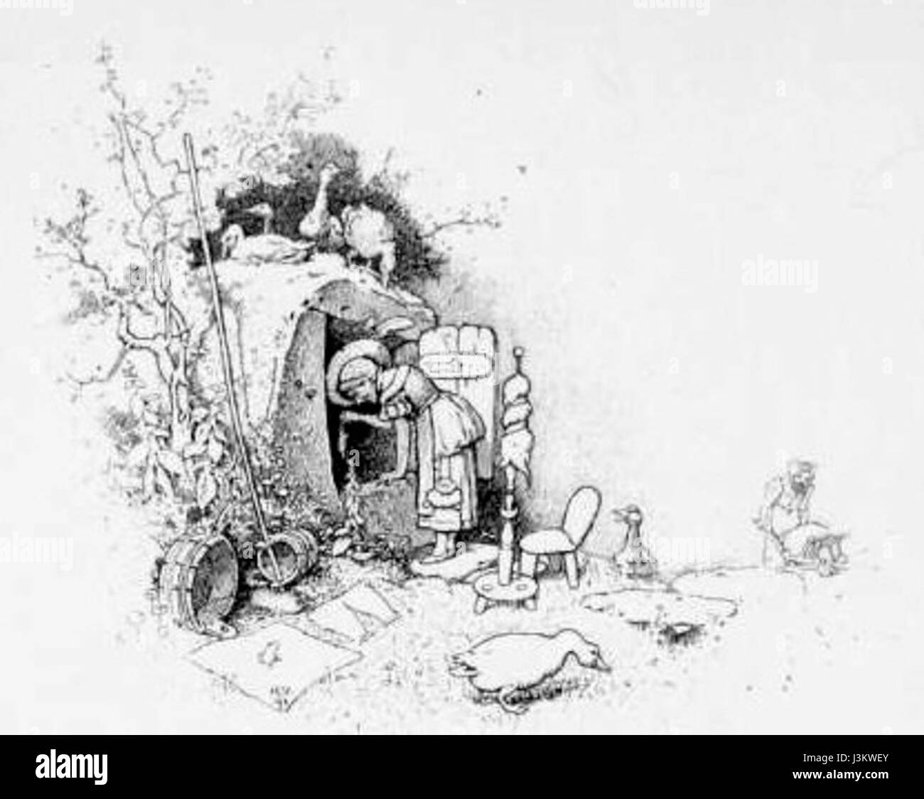 An illustration by Hermann Vogel depicting the German fairy tale ...