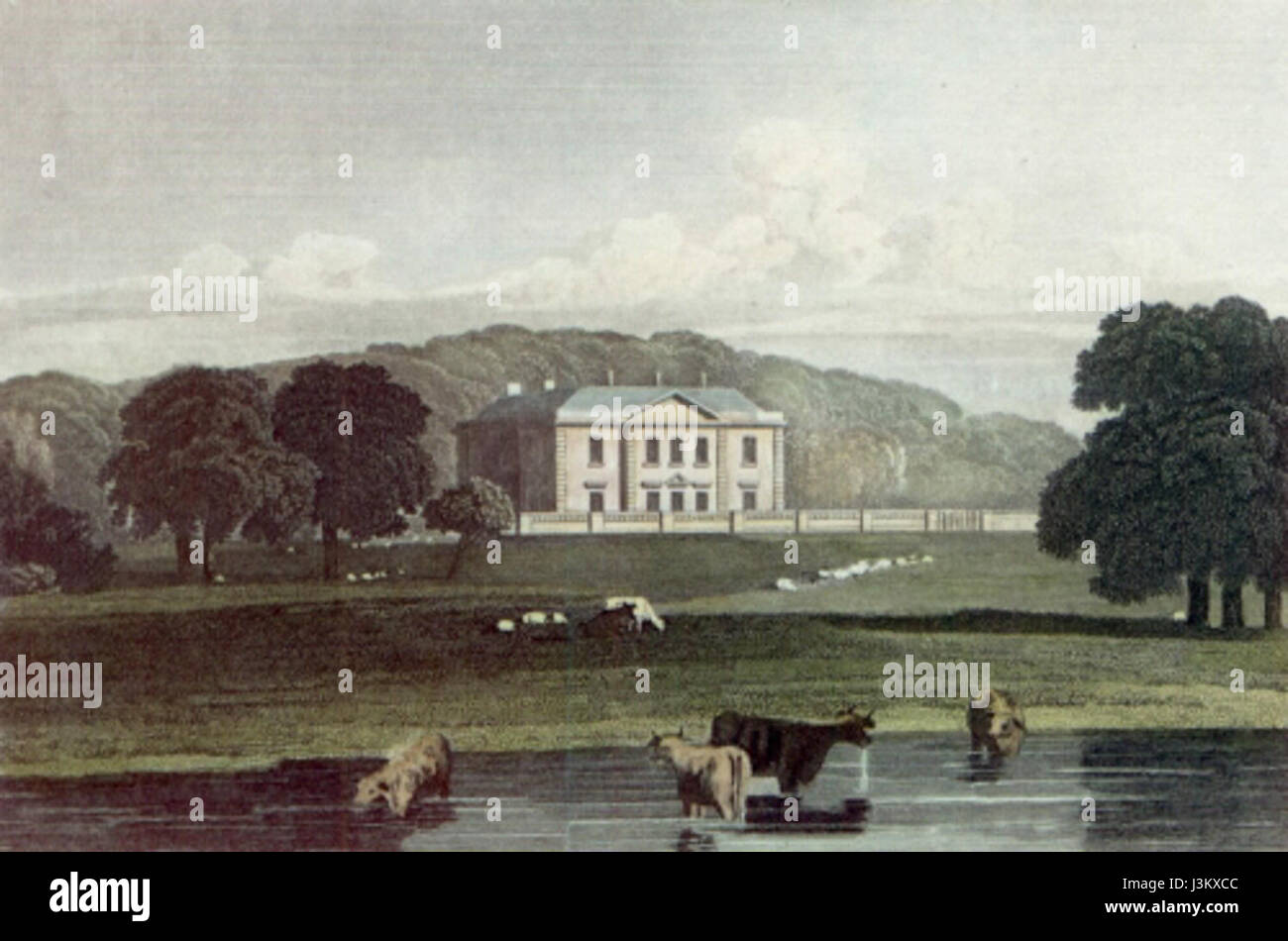 Gunton Park, an estate in Norfolk, England, is depicted in an 1819 ...