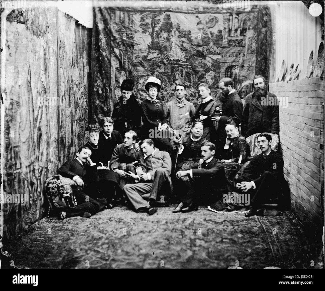 This photograph or painting depicts a group portrait of individuals ...