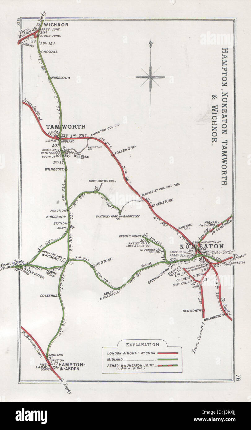 Nuneaton map hi-res stock photography and images - Alamy