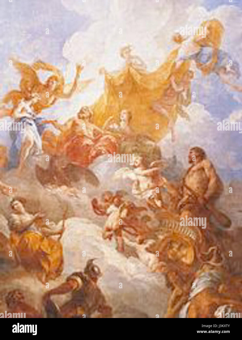 The depiction of Hercules on Olympus represents the mythological hero ...