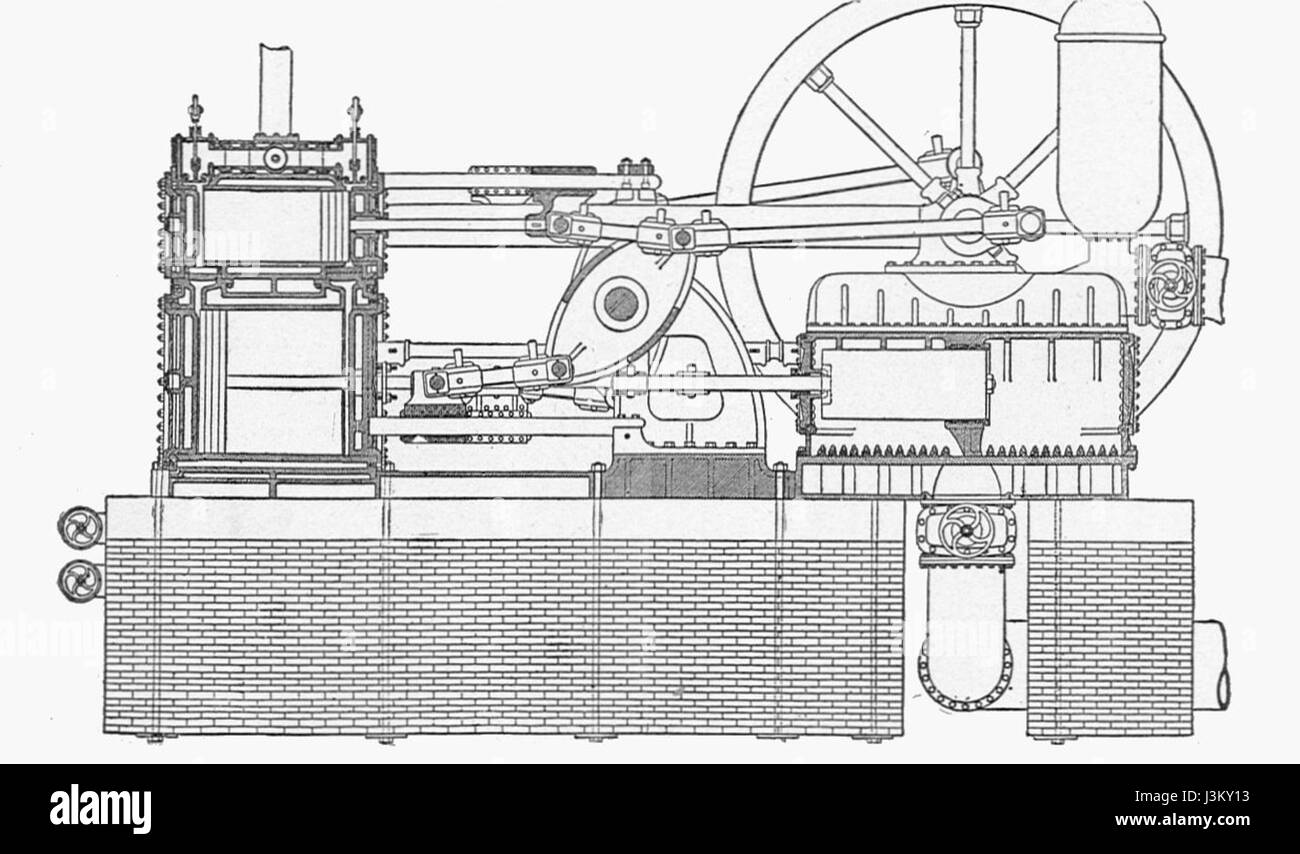 Holly high duty pumping engine, section (New Catechism of the Steam ...
