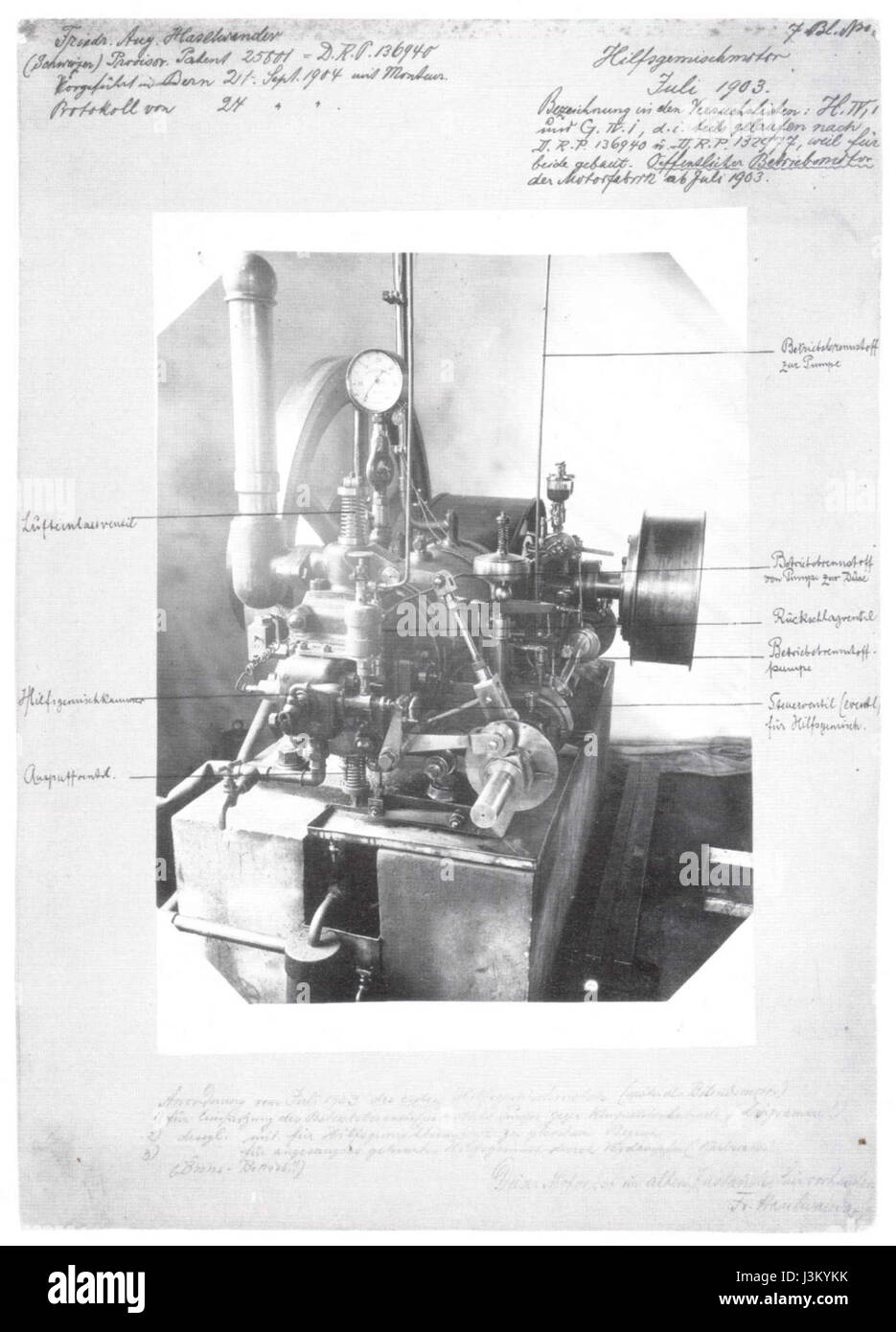 The Hilfsgemischmotor is an early internal combustion engine developed ...