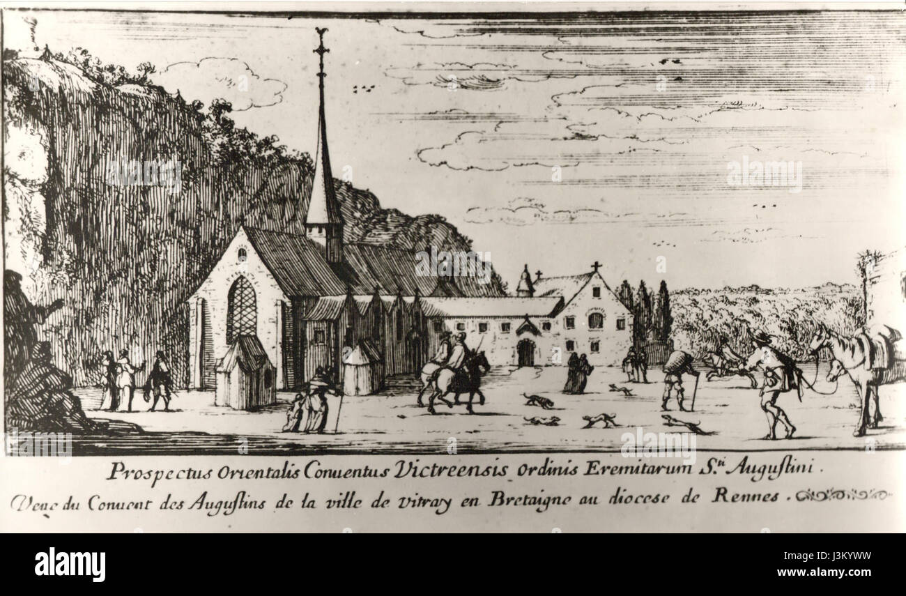 An engraving titled 'Gravure couvent Augustins', depicting the ...