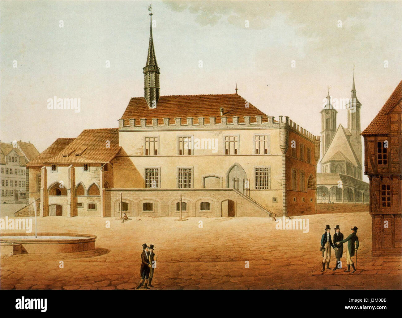 The Altes Rathaus (Old Town Hall) in Goettingen, Germany, is a historic ...