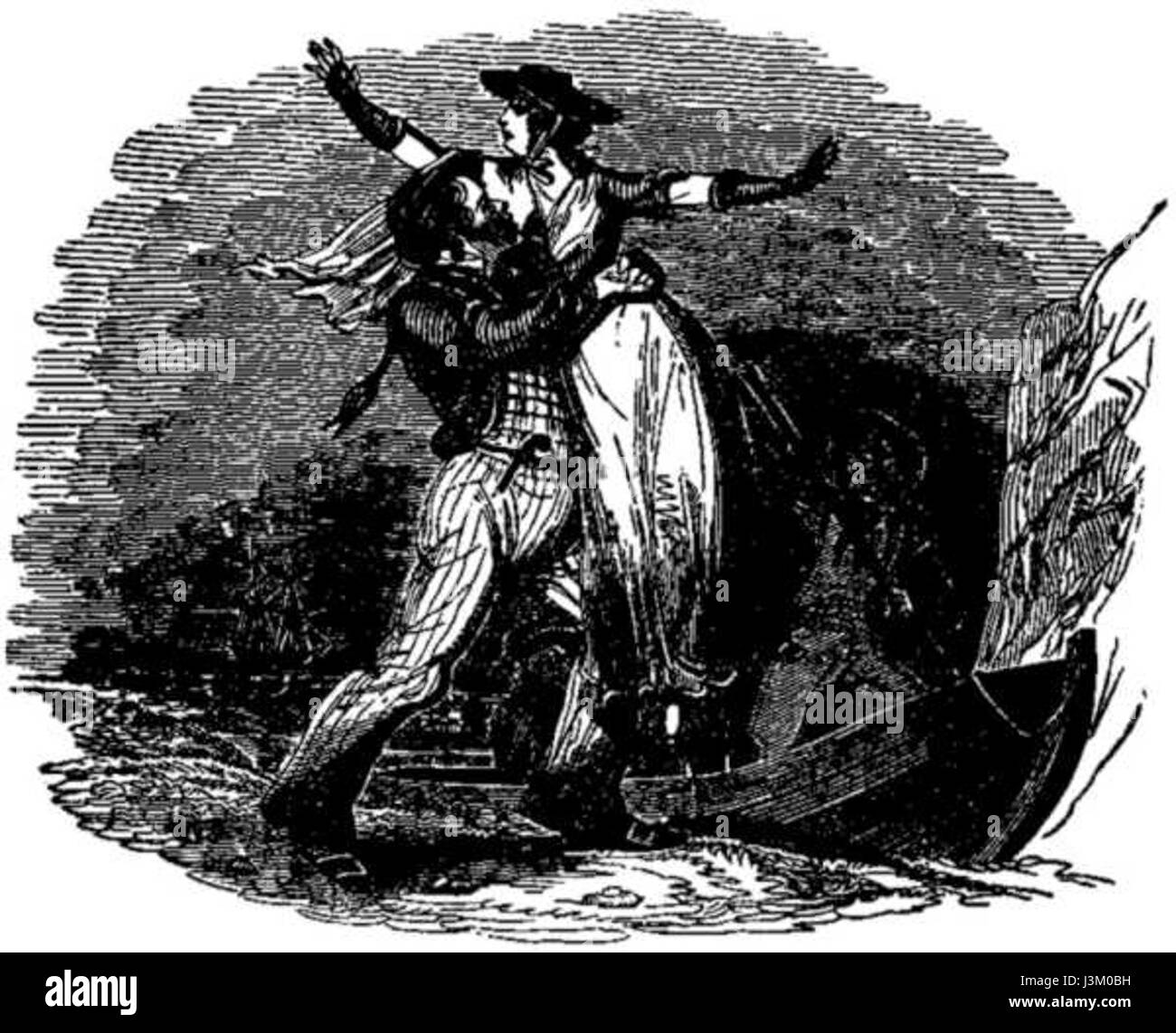 This scene depicts Gibbs, a character from a historical narrative ...
