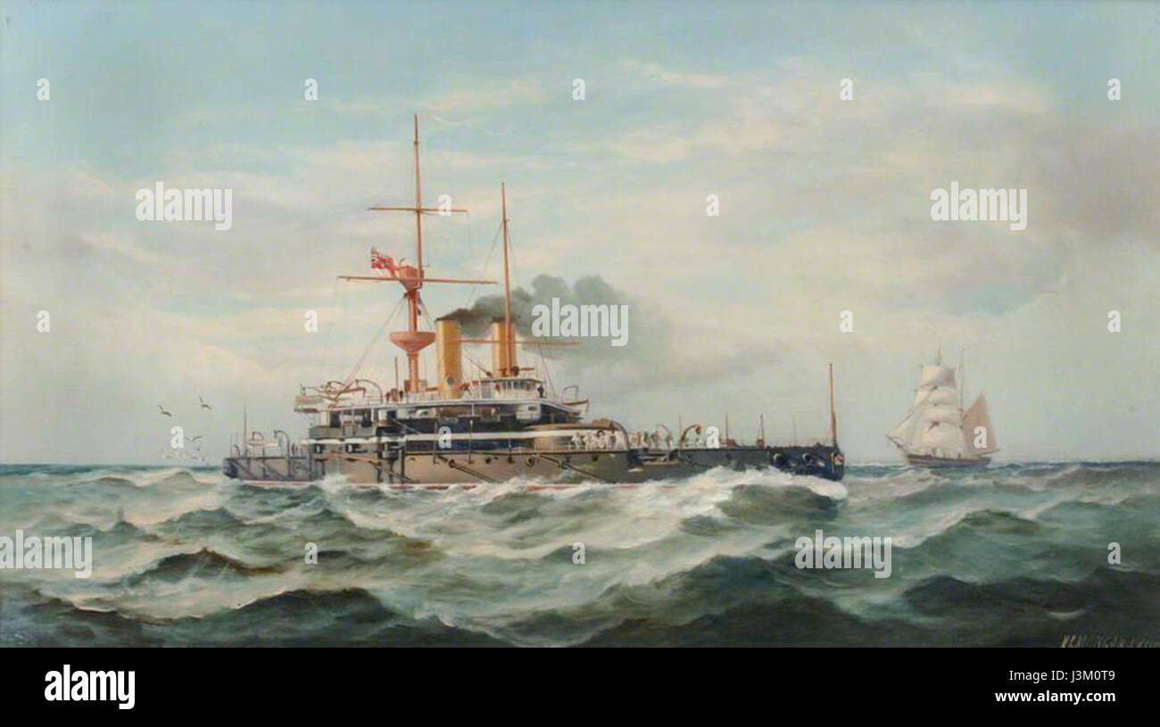 HMS Trafalgar by Henry J Morgan Stock Photo - Alamy