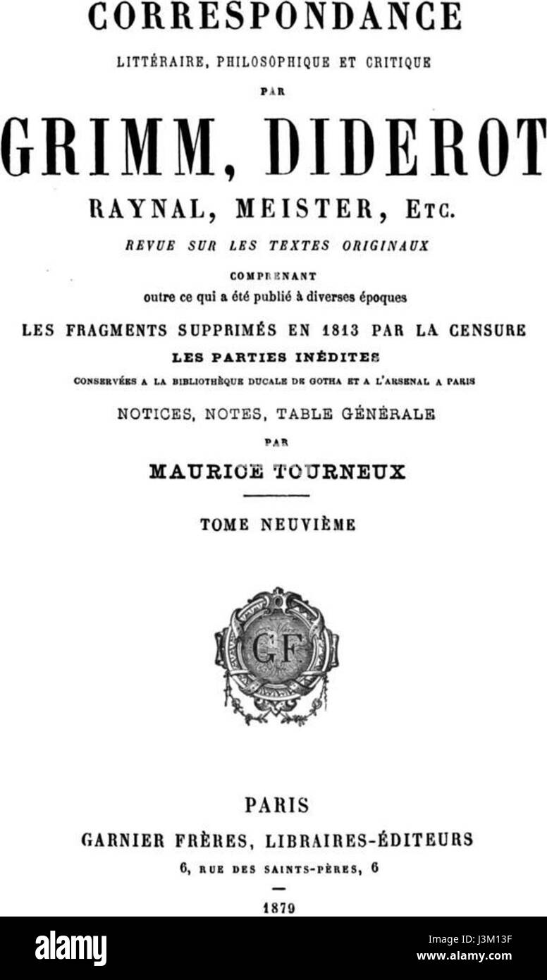 The 'Grimm Correspondence' refers to the letters exchanged between the ...