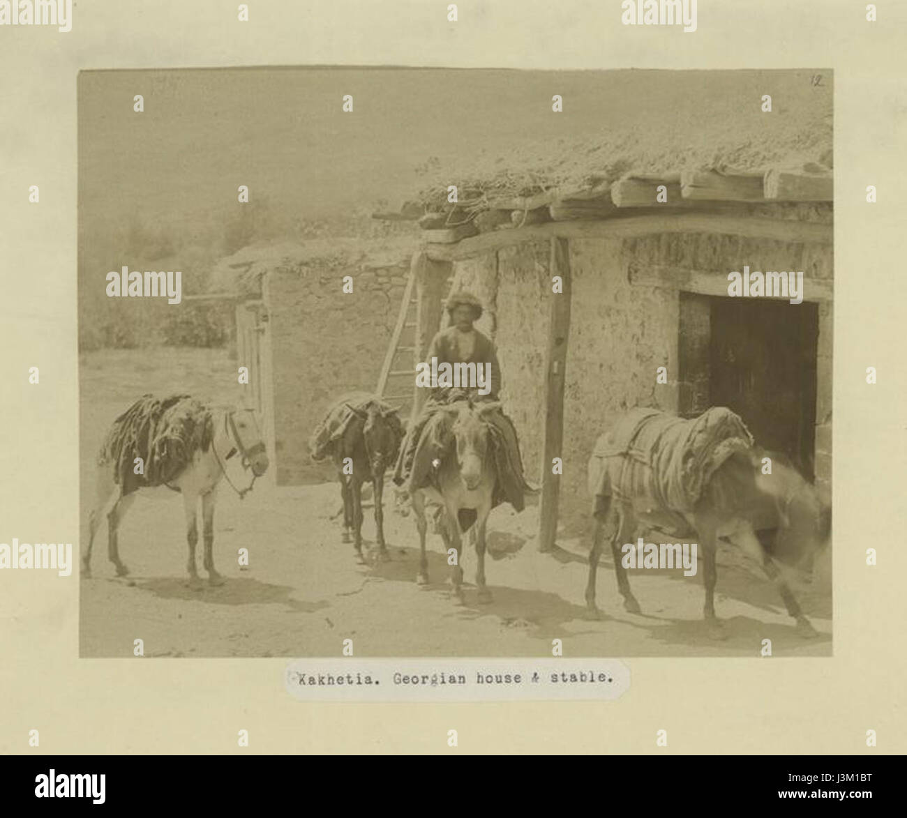 The Georgian house and stable in Kakhetia represent traditional ...