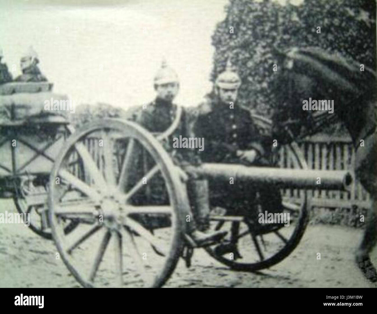 This image represents the German field artillery during World War I ...