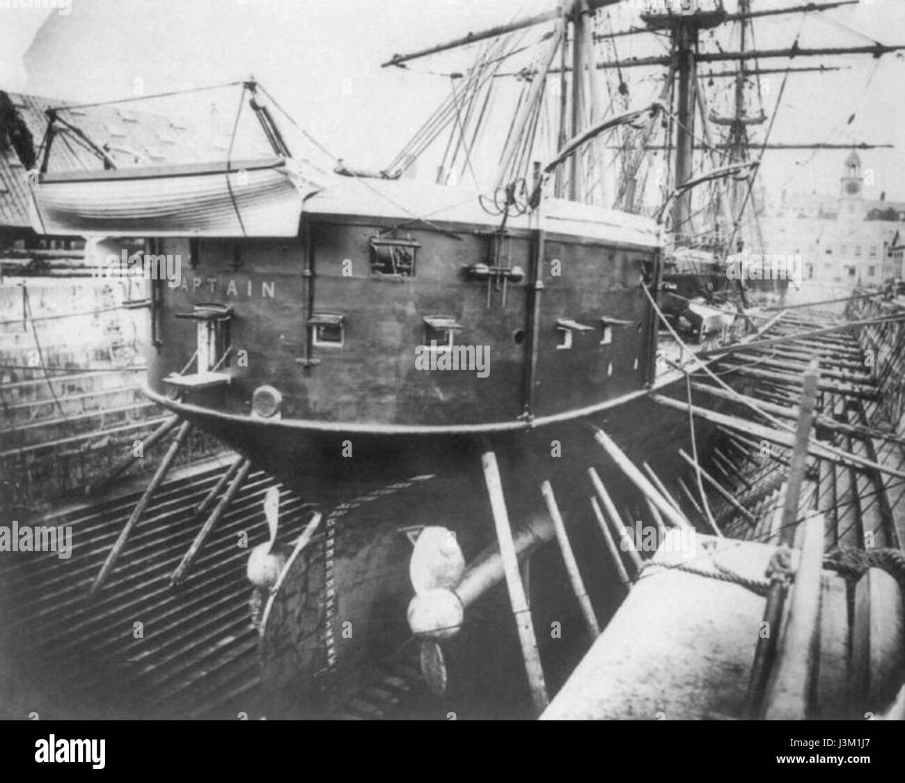 HMS Captain dock Stock Photo - Alamy