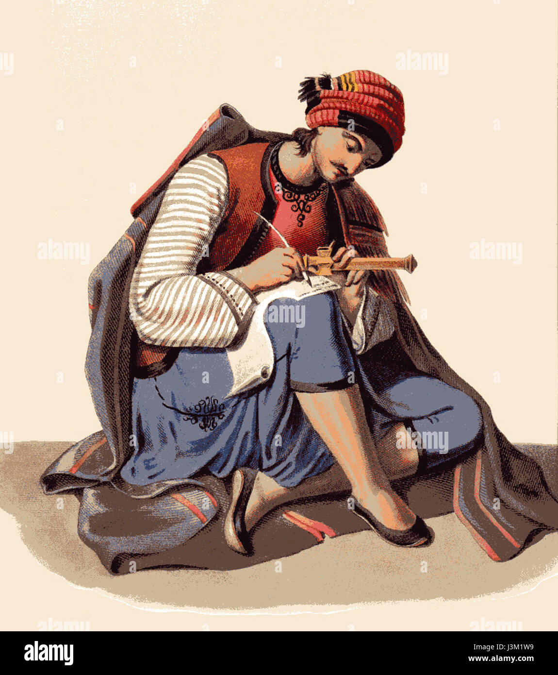 The 'Greek merchant' by Stackelberg is a portrait or artwork depicting ...