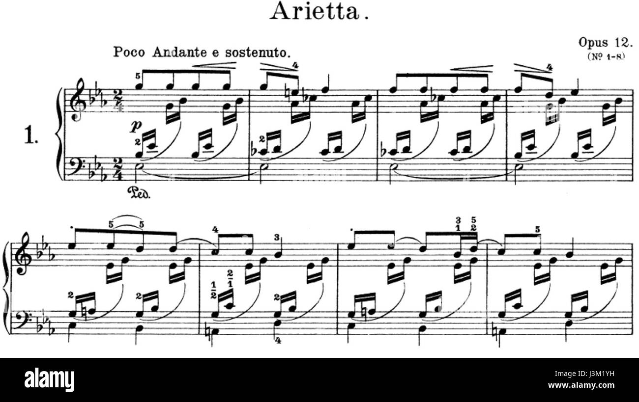 Piano notation hi-res stock photography and images - Alamy