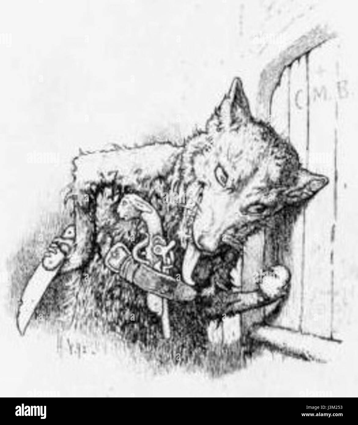 'The Wolf and the Seven Young Kids' is an illustration by Hermann Vogel ...