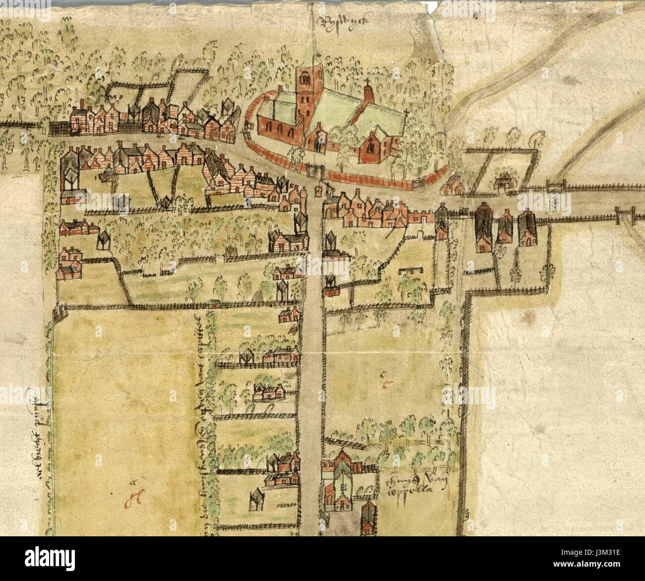 Historical map of Rijswijk Netherlands Stock Photo - Alamy