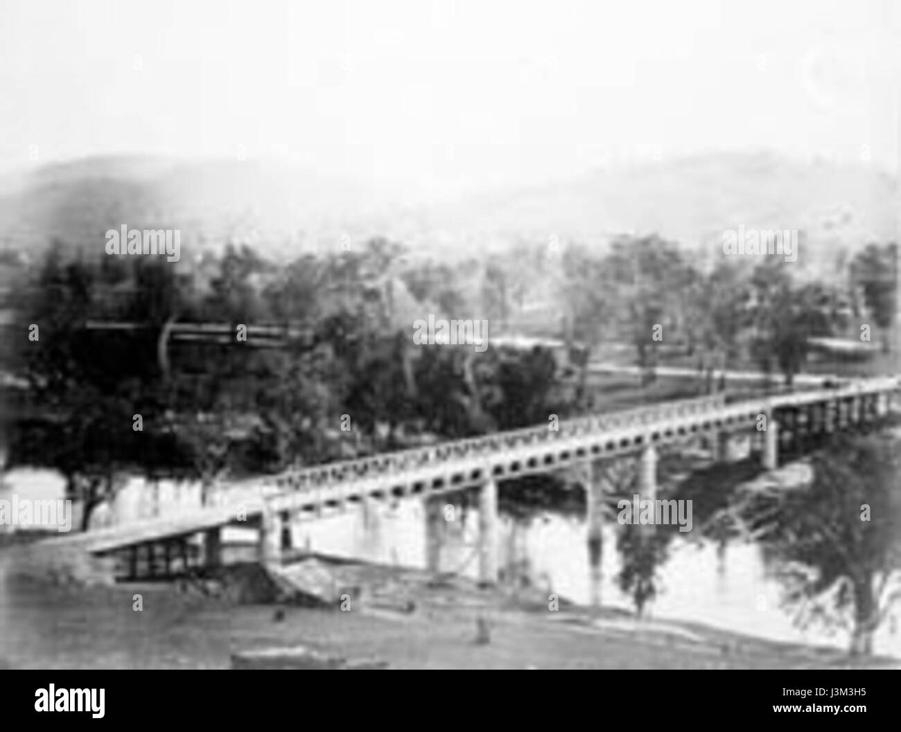 Gundagai bridge 1885 Stock Photo - Alamy