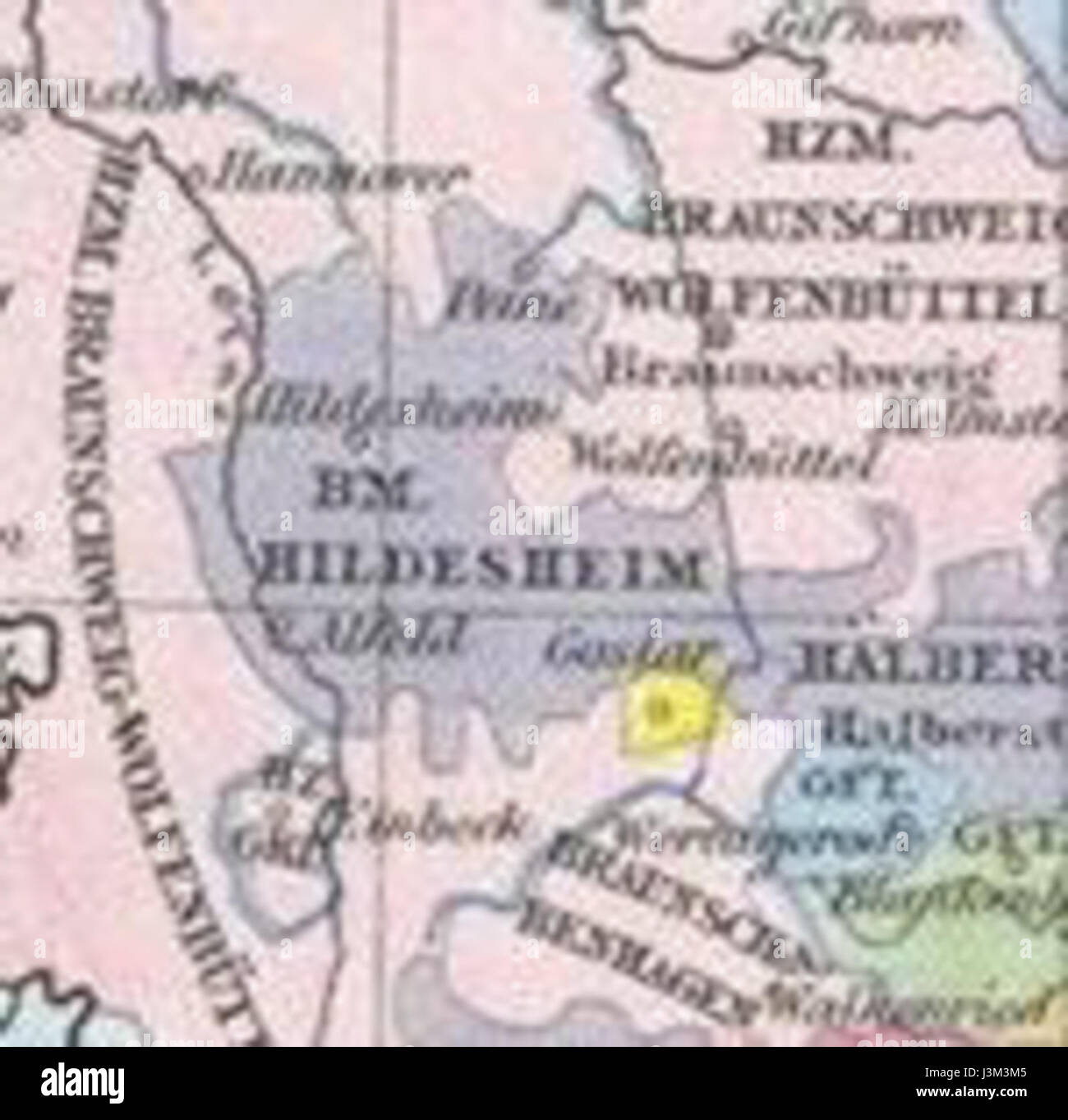 Map of hildesheim hi-res stock photography and images - Alamy