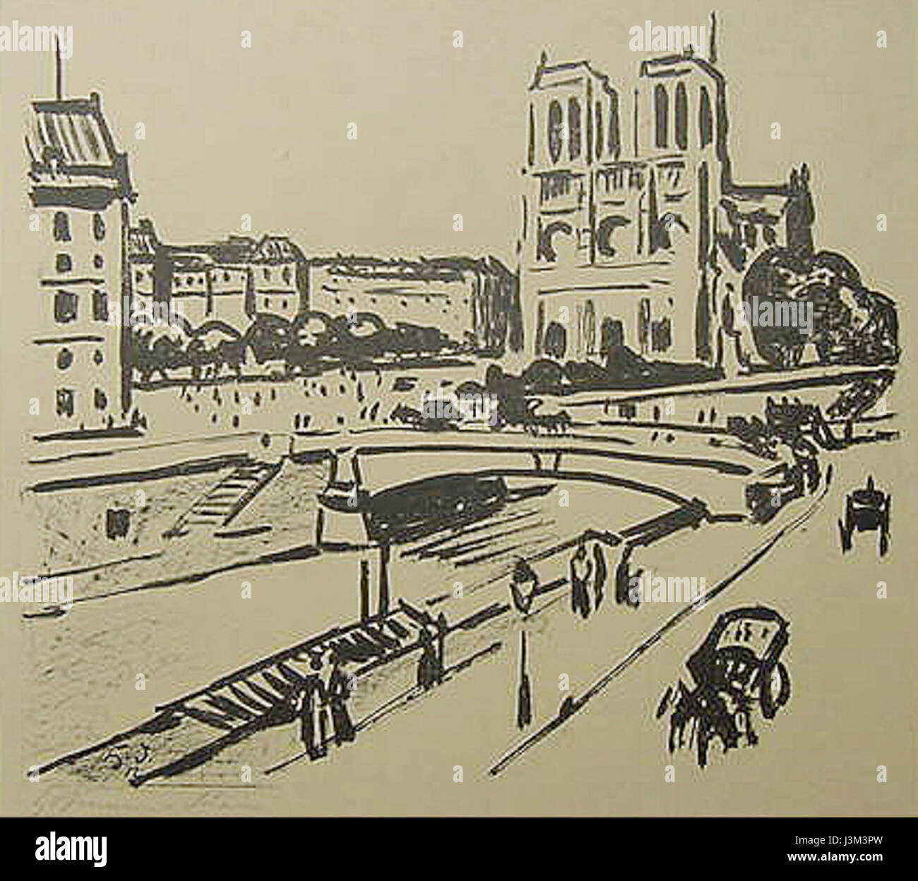 Hofmann Juan's work 'Notre Dame de Paris' from 1912 captures a ...