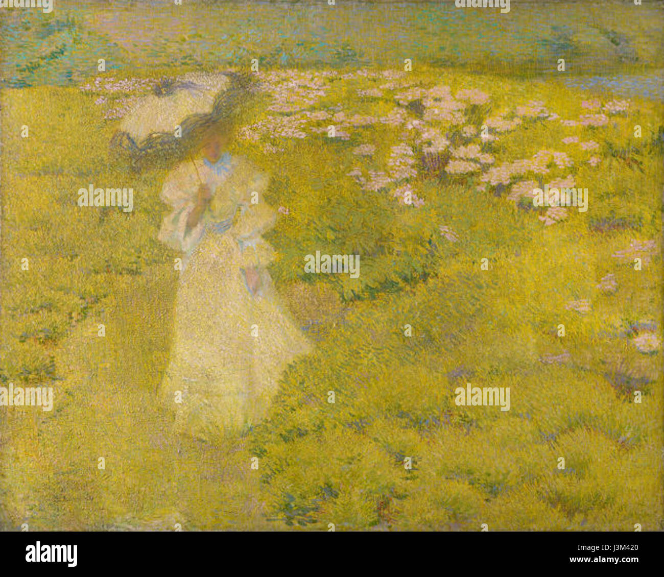 'A Walk Through the Fields' is a 1895 painting by Hale that captures ...