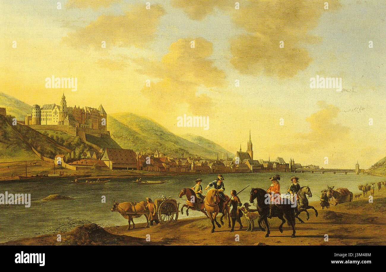 This 1670 painting by Gerrit Berckheyde depicts the Heidelberg Castle ...