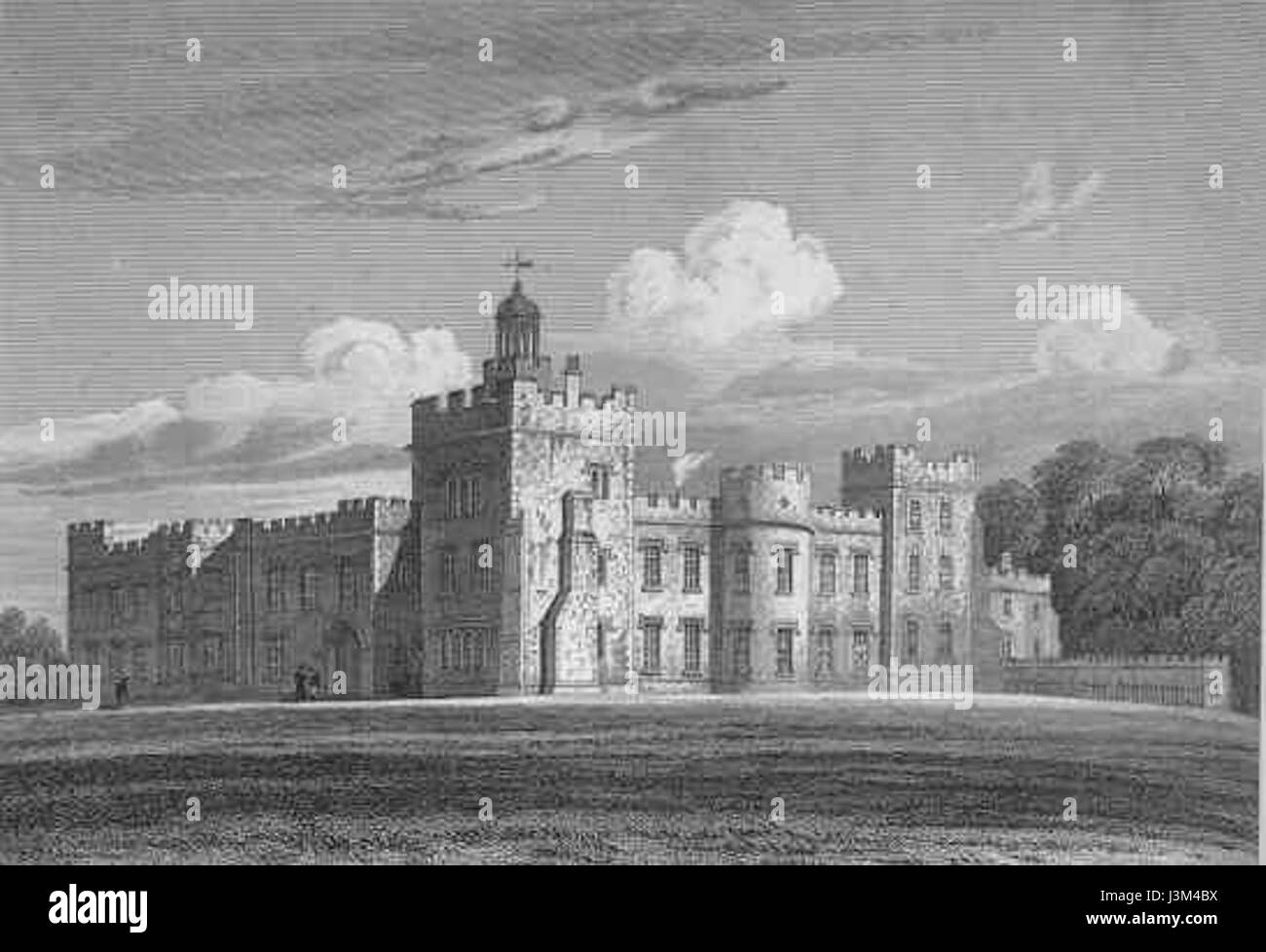 Hornby Castle Jones View 1829 Stock Photo - Alamy