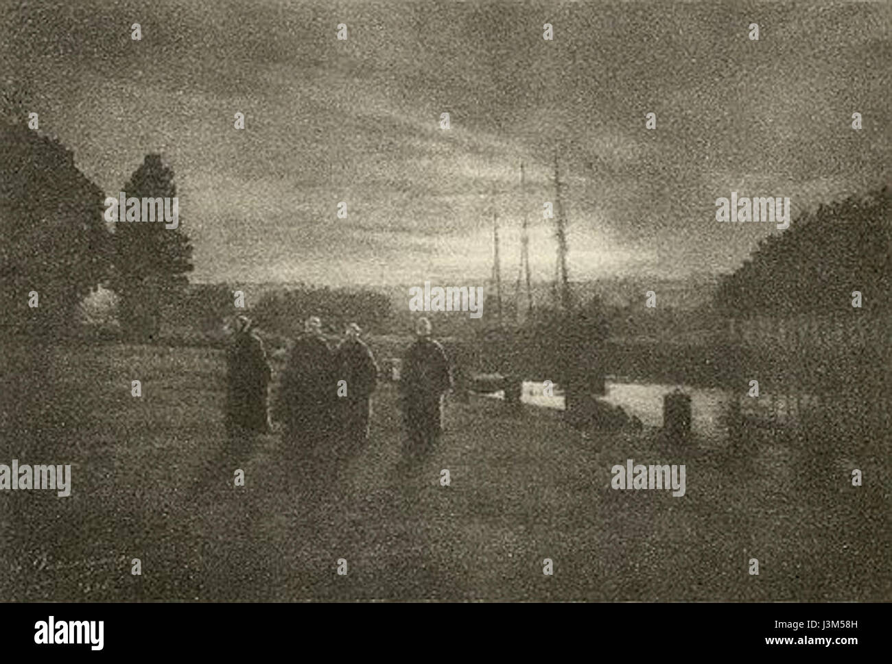 Gustave Marissiaux's 'Crepuscule' (1908) is a painting depicting a ...