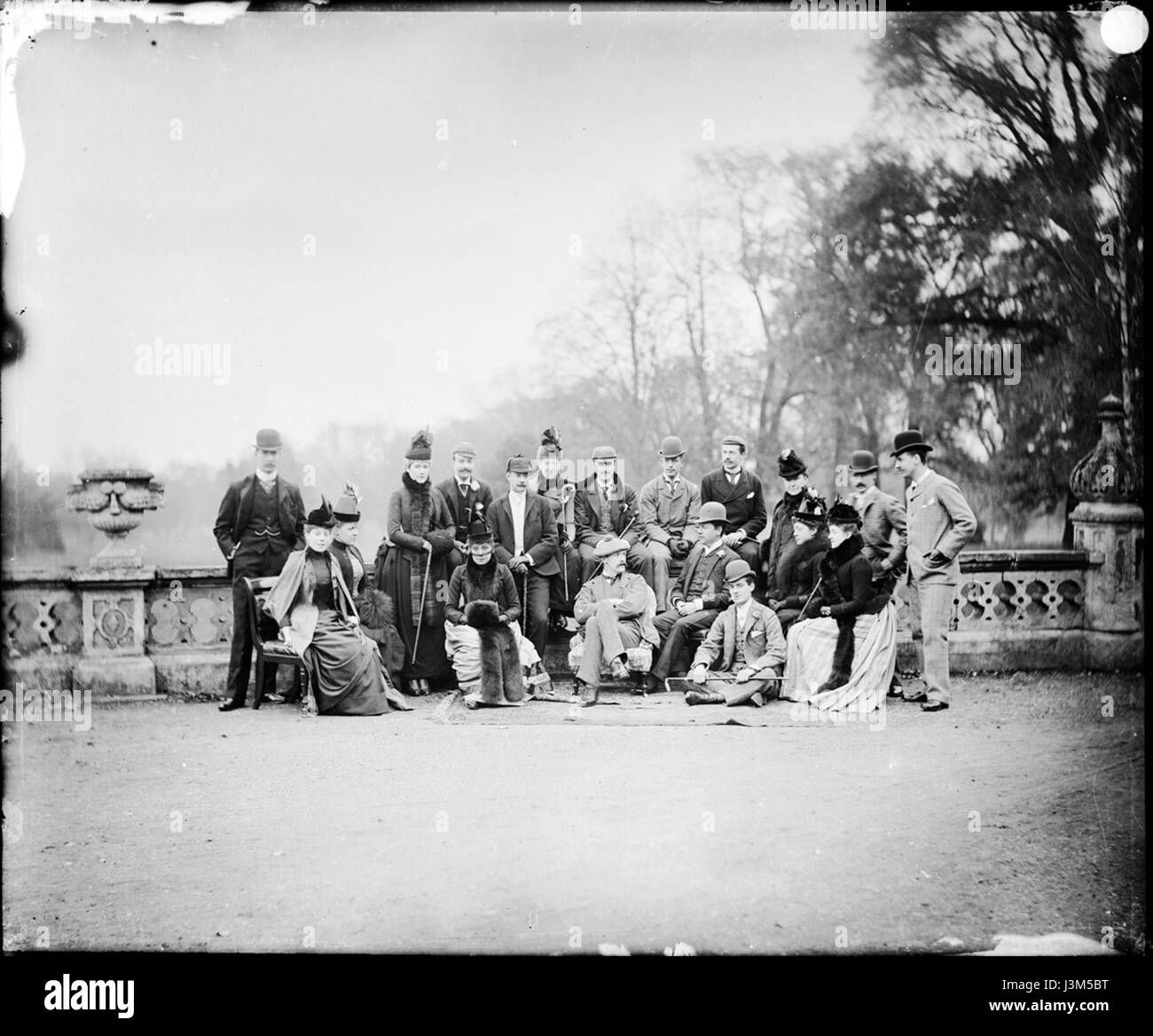 This group portrait depicts the residents and notable figures ...