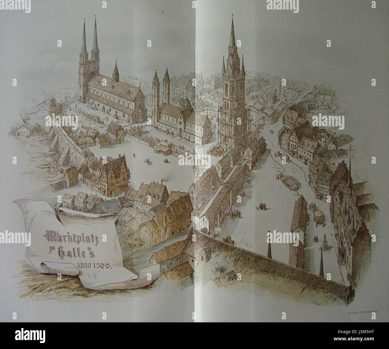 Halle saale map hi-res stock photography and images - Alamy