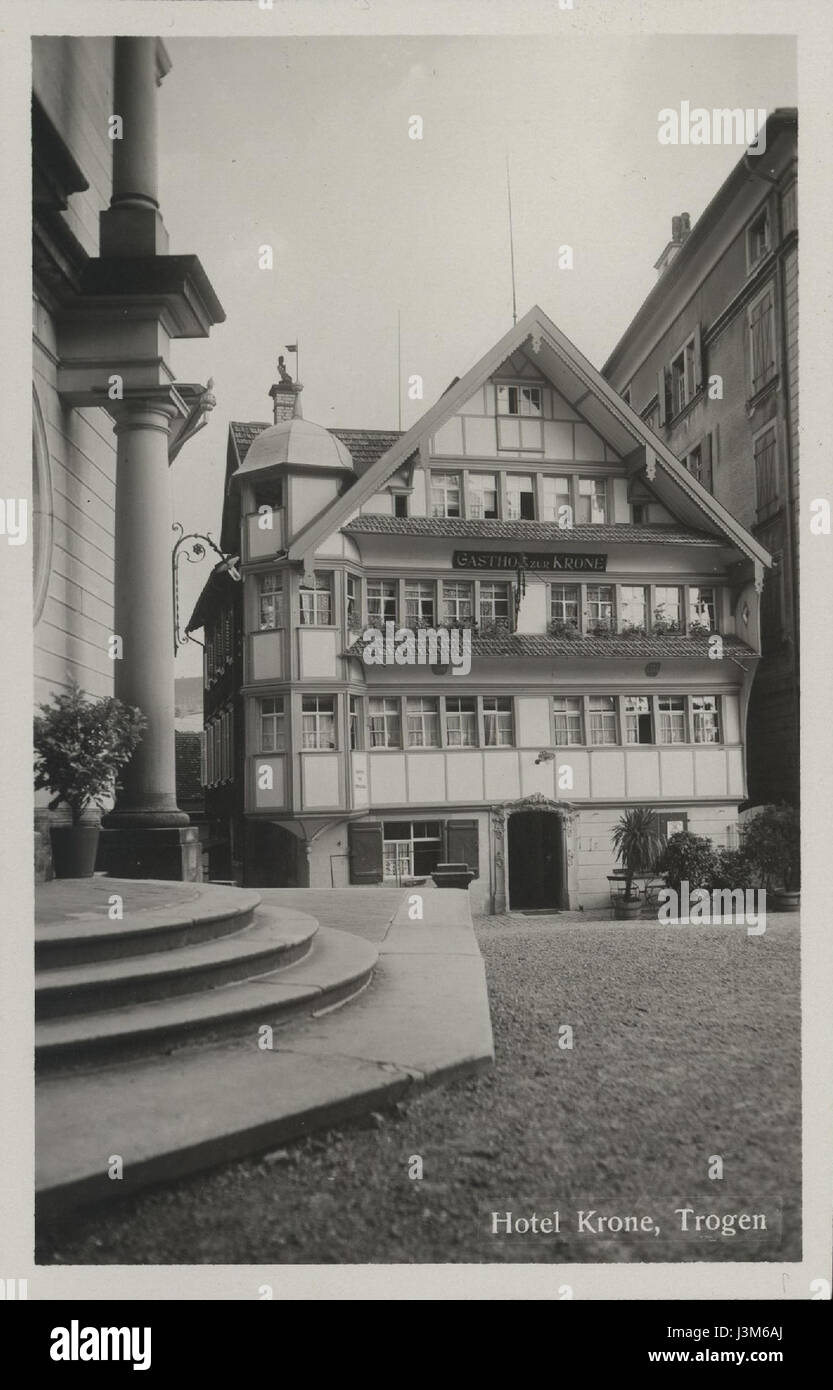 Hotel Krone in Trogen, Switzerland, is a historic building that has ...