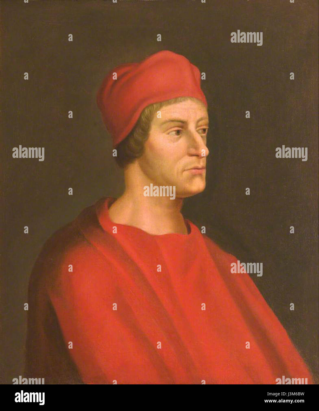 This image features a portrait of John Colet, as depicted by Henry ...