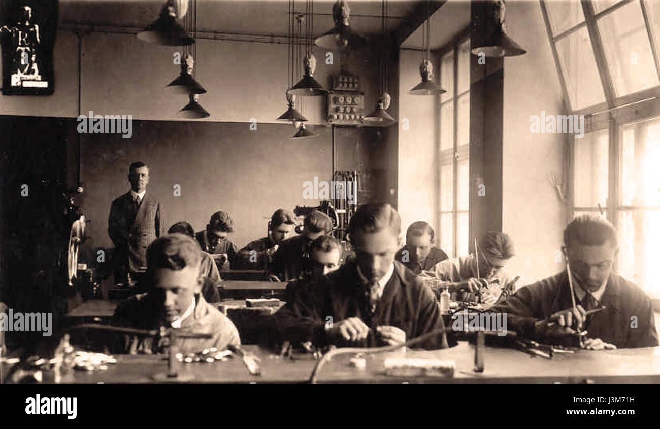 Goldsmith department of Roman Tavast in the end of 1930 s Stock Photo ...