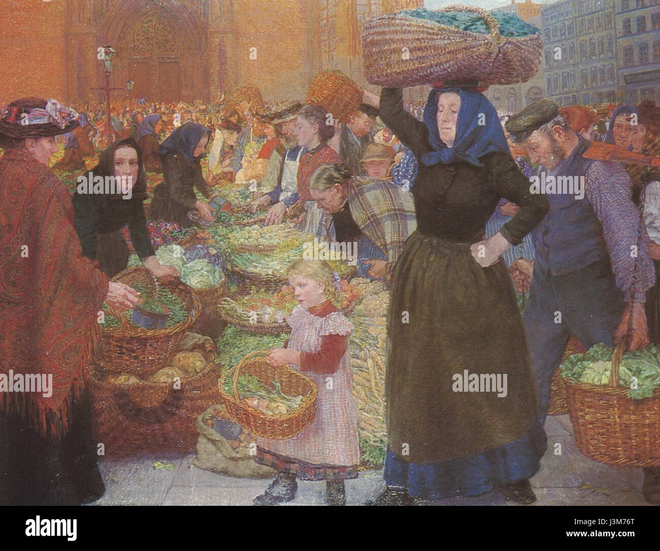 'Hopfenmarkt' (Hop Market) is an oil painting by Paul Kayser, created ...