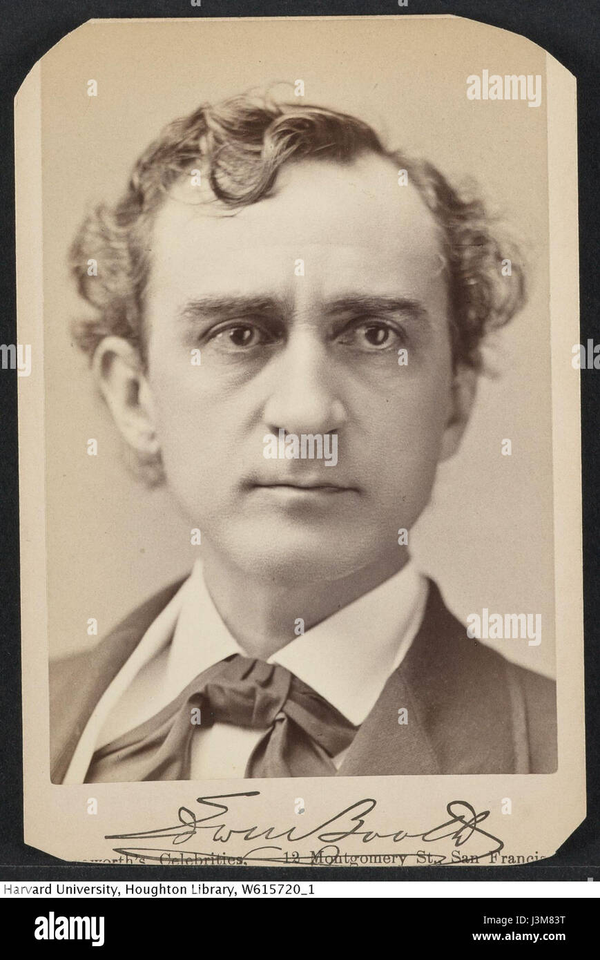 A photograph from the Harvard Theatre Collection, featuring Edwin Booth ...