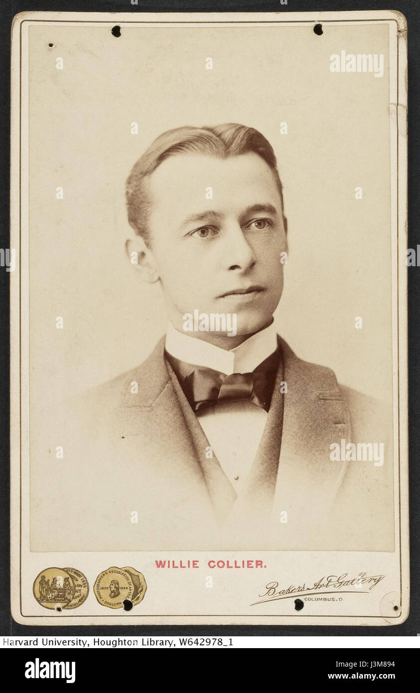Harvard Theatre Collection William Collier Sr. TCS 1.5465 Stock Photo ...