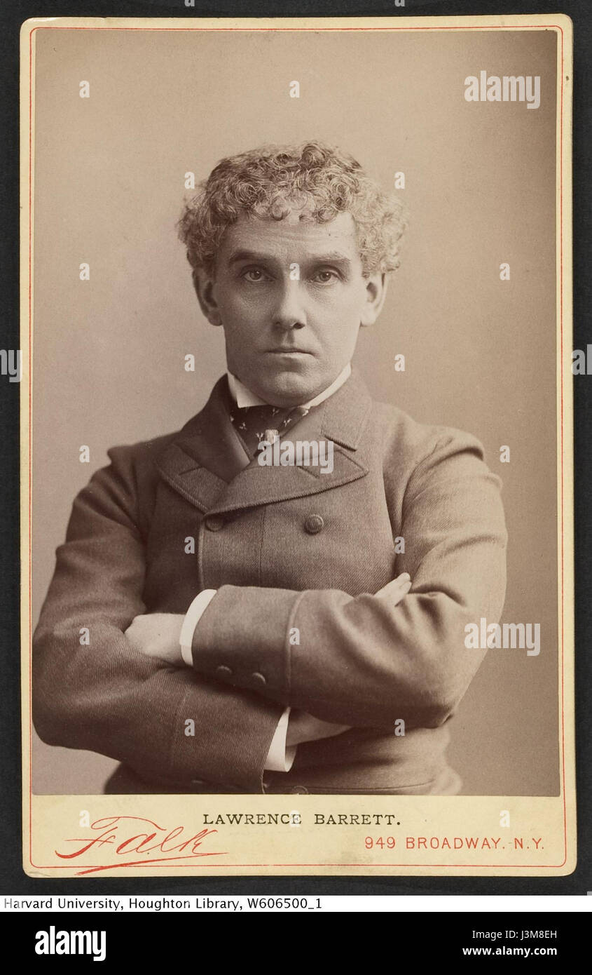 Harvard Theatre Collection Lawrence Barrett TCS 1.1357 Stock Photo - Alamy