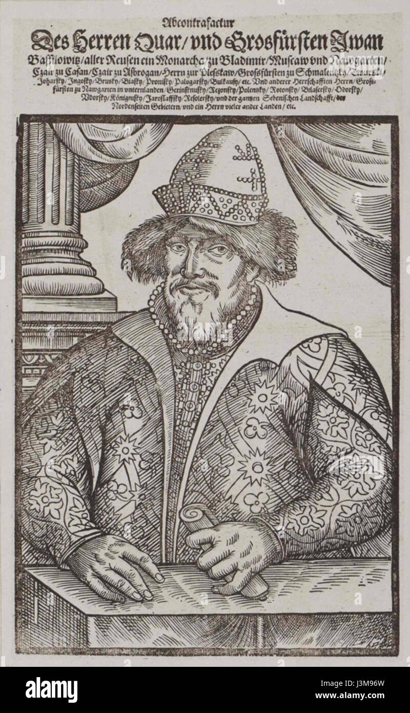 The image refers to a photograph of Ivan 4, likely Ivan the Terrible ...