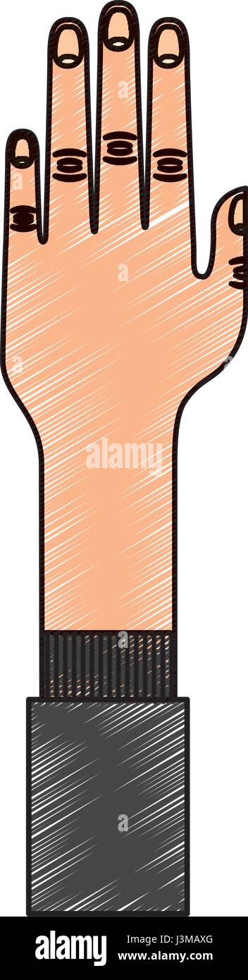 hand human up isolated icon Stock Vector Image & Art - Alamy