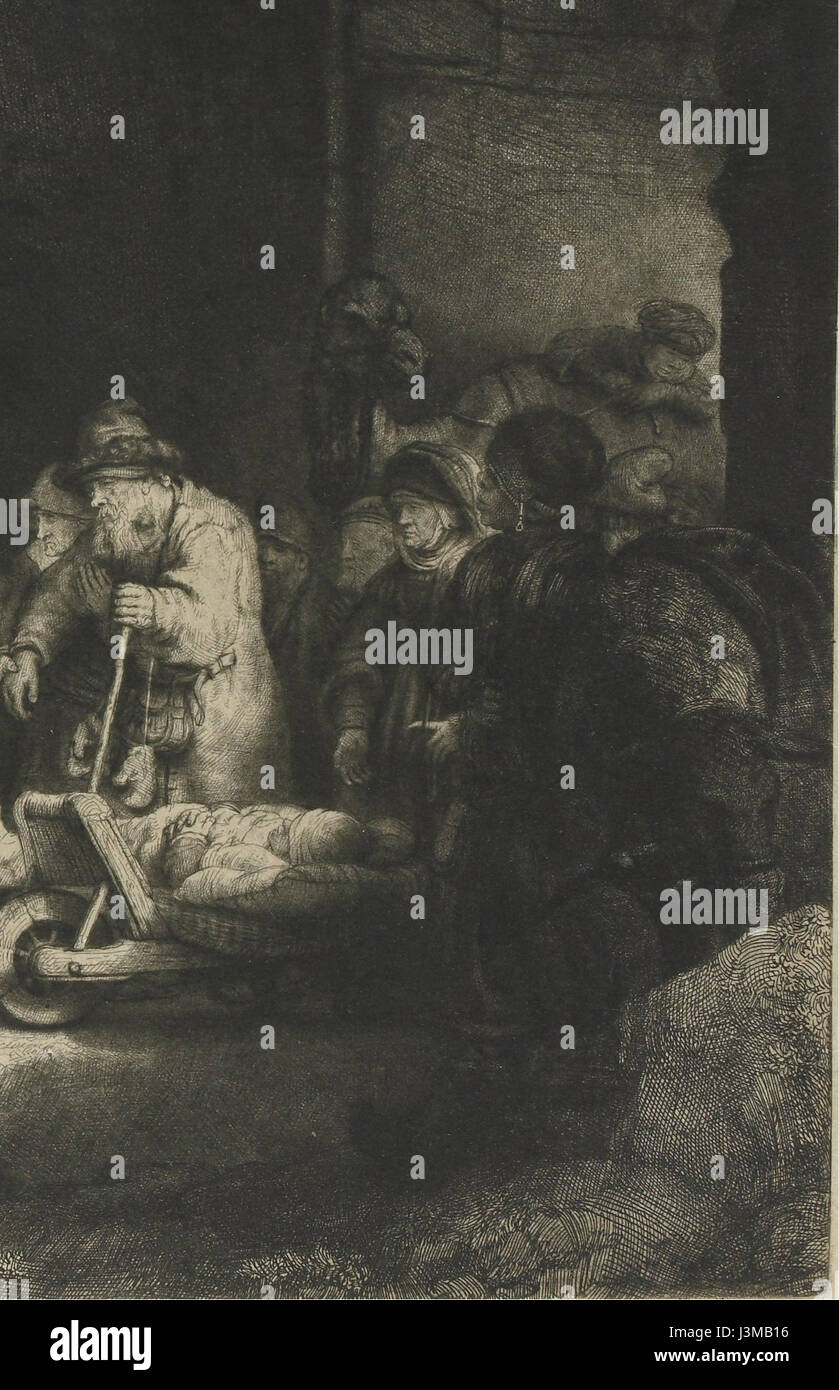 The 'Hundred Guilder Print' part 3 by Rembrandt is a detailed etching ...