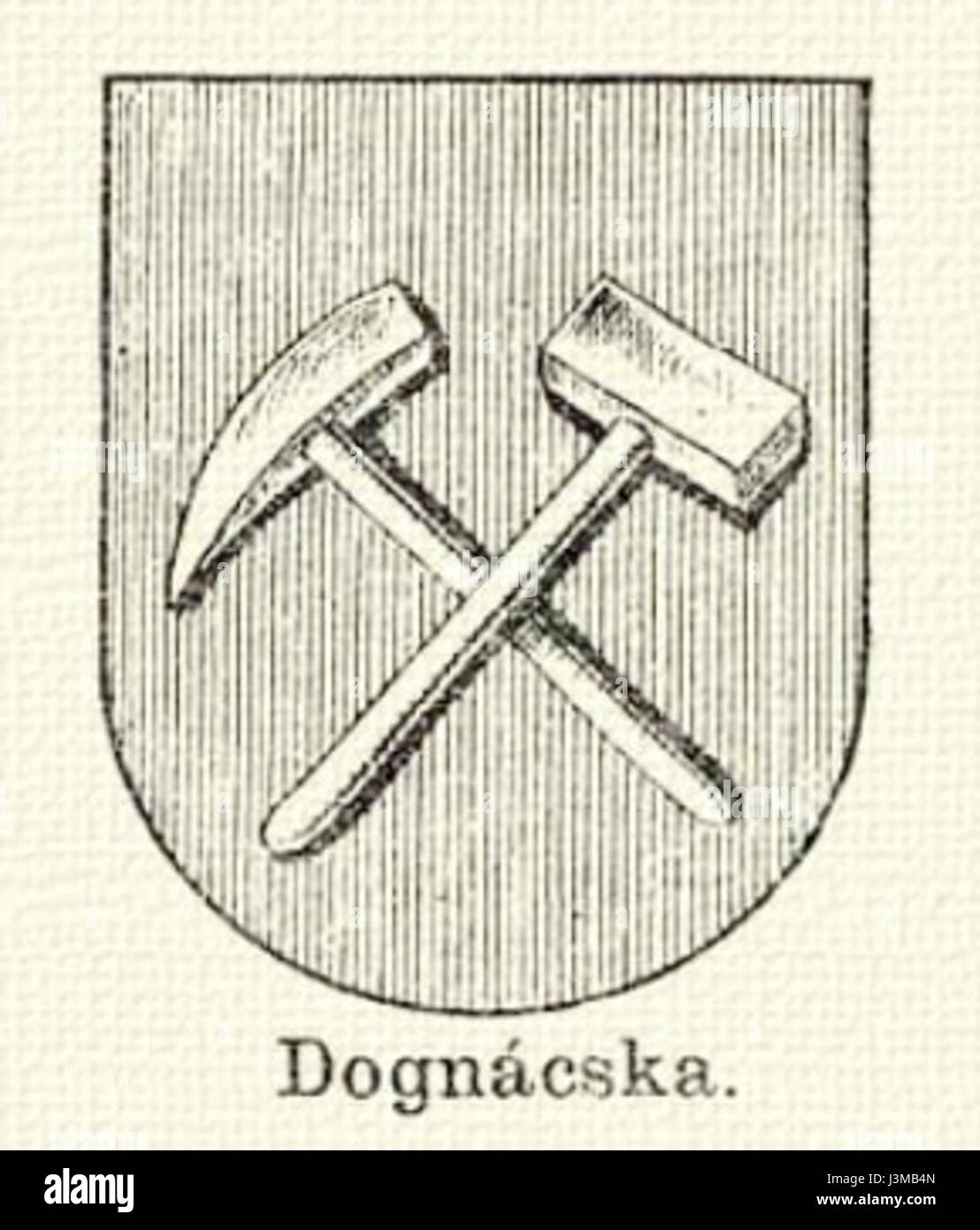 The 19th-century coat of arms of Dognecea, Caras-Severin, is a heraldic ...