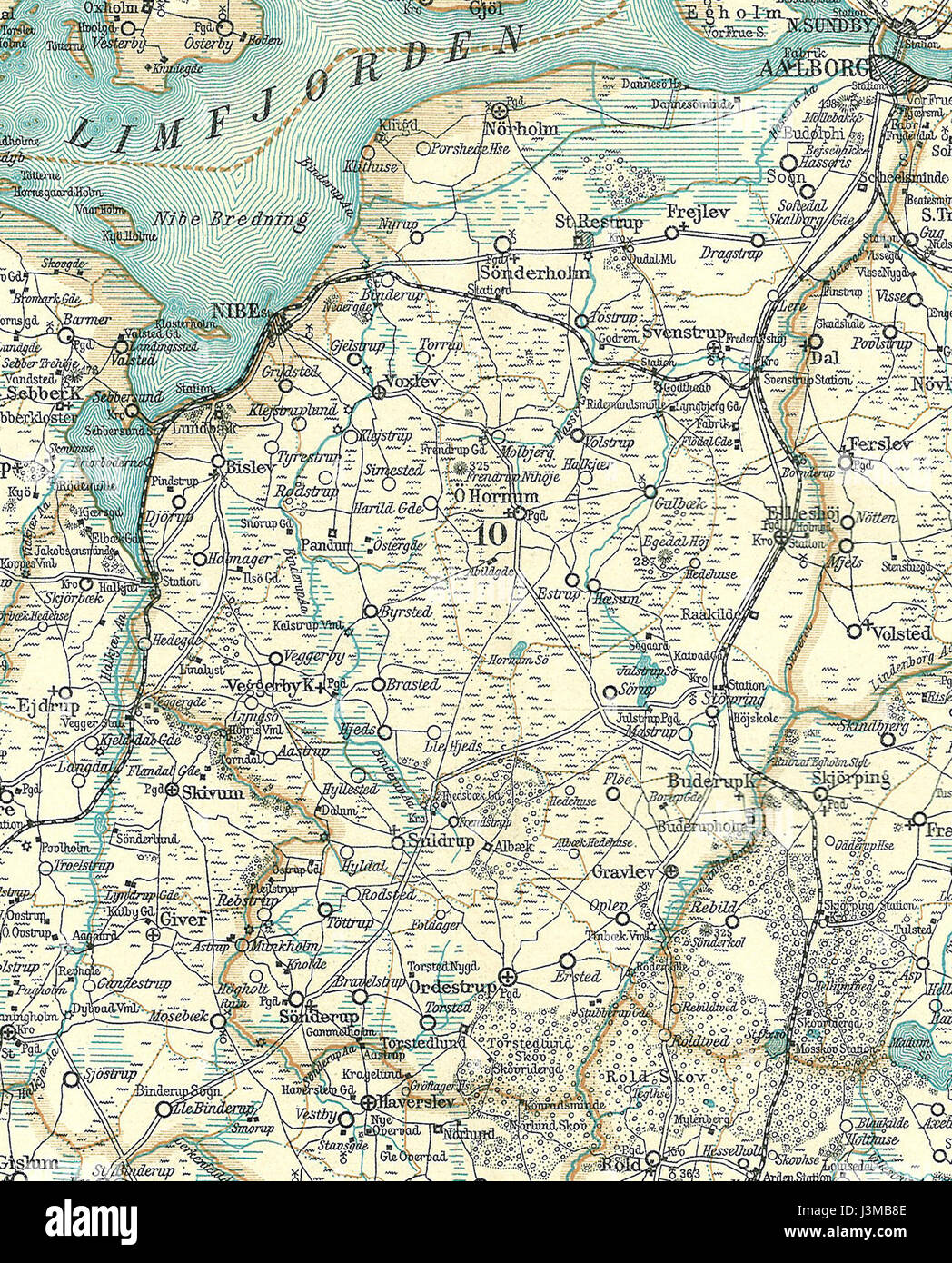 Aalborg area map hi-res stock photography and images - Alamy