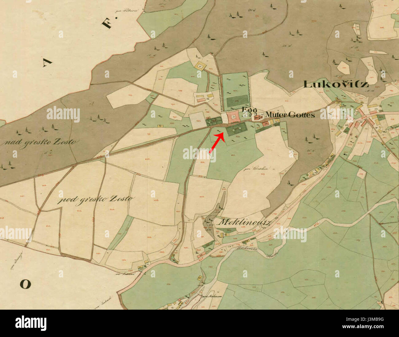 Grad Brdo pri Lukovici v katastru Stock Photo - Alamy