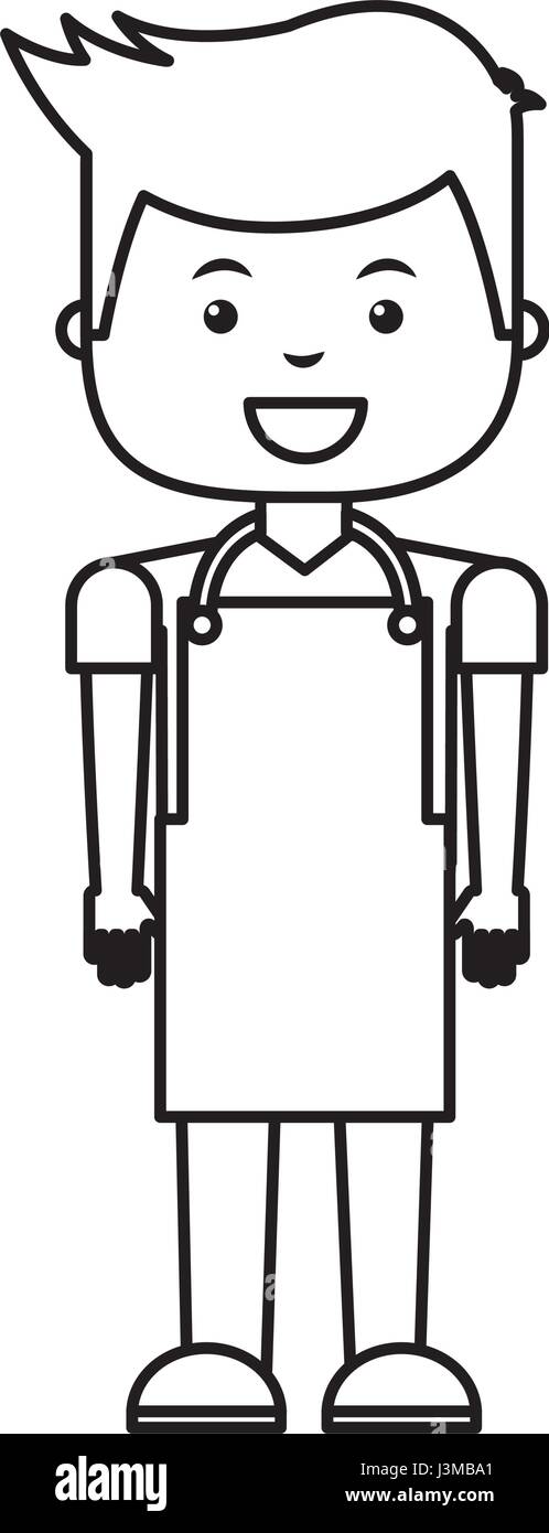 Man with apron avatar Stock Vector Image & Art - Alamy