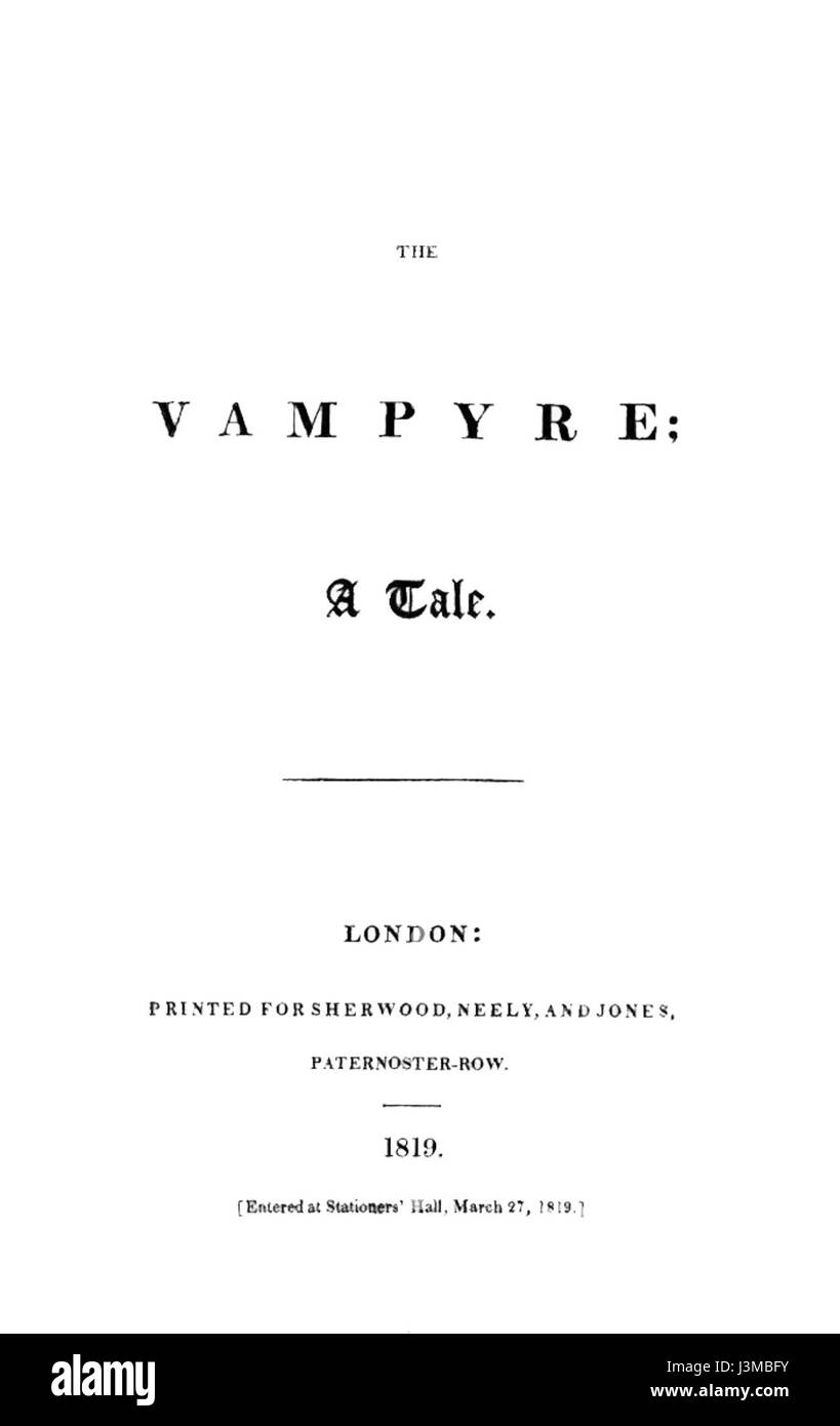 The vampyre 1819 hi-res stock photography and images - Alamy