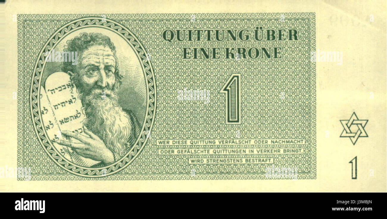 Ghetto money from Terezin Stock Photo - Alamy
