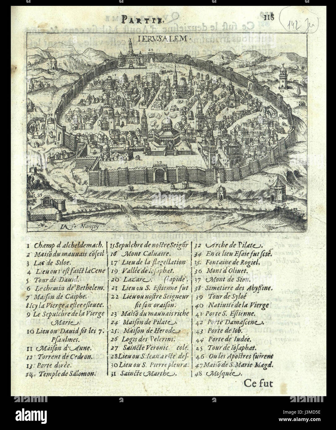 Map of jerusalem hi-res stock photography and images - Alamy