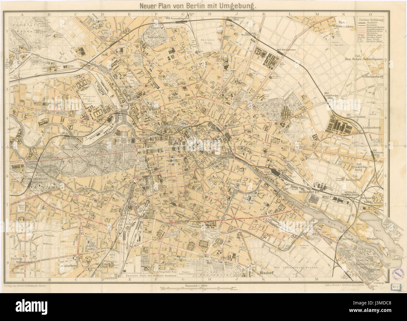 The 'Grieben Neuer Plan von Berlin' is a map of Berlin and its ...