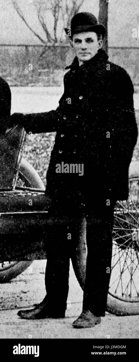 This image shows an early portrait of Henry Ford, the American ...