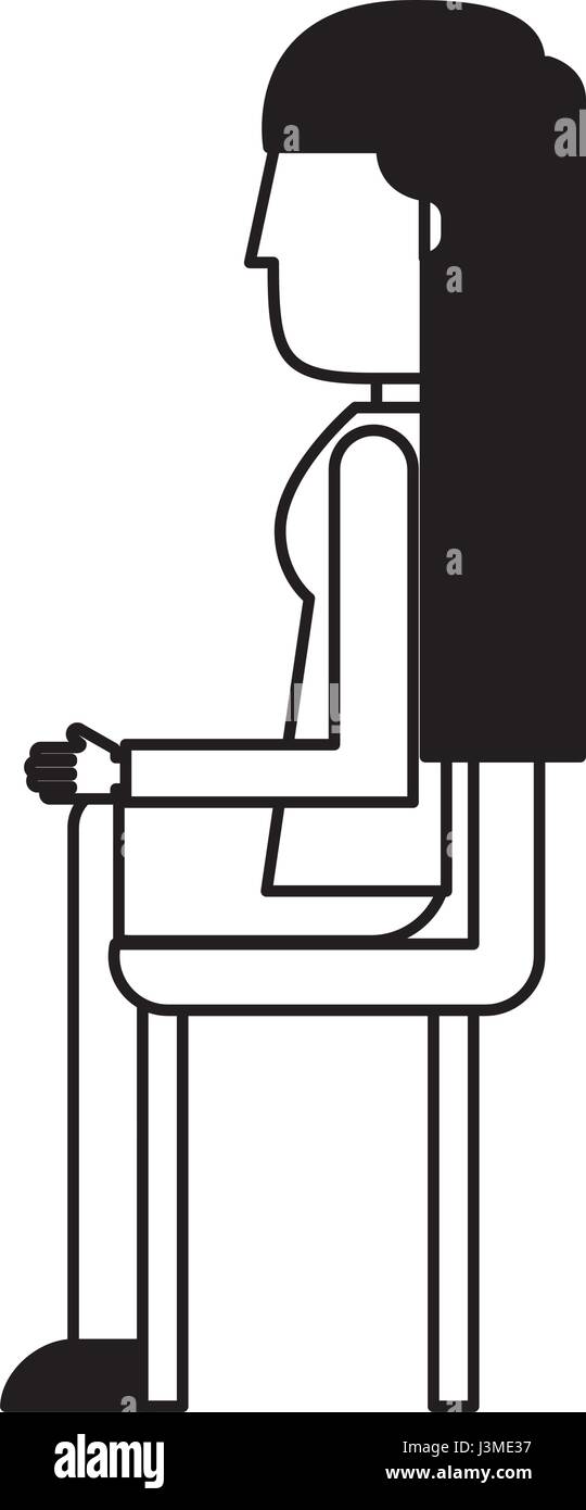 young seated woman avatar character Stock Vector Image & Art - Alamy